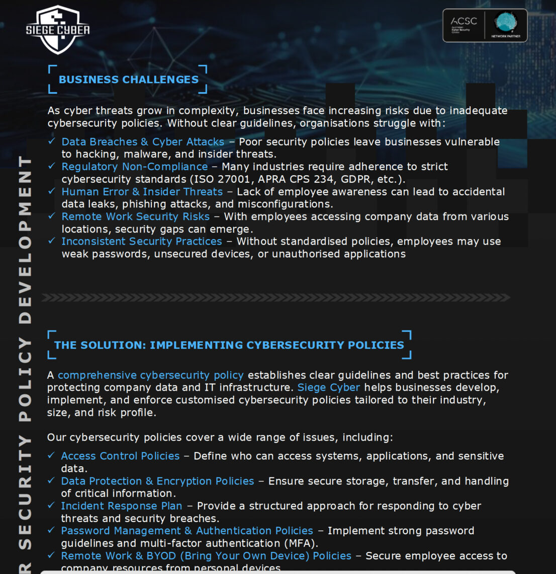 Cyber Security Policy Development | Cyber Security Experts